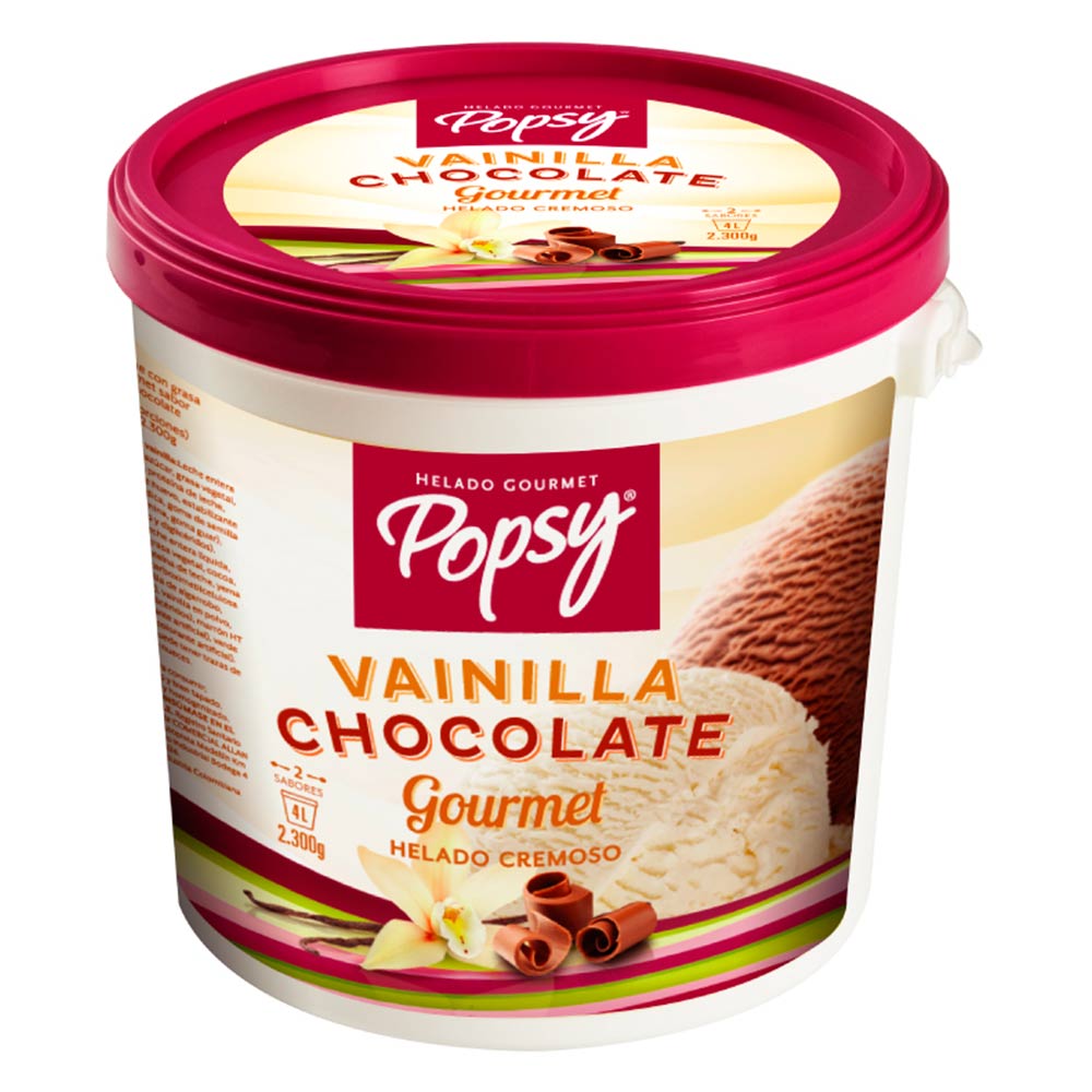 Helado Popsy vainilla y chocolate x 4 litros - Tiendas Jumbo