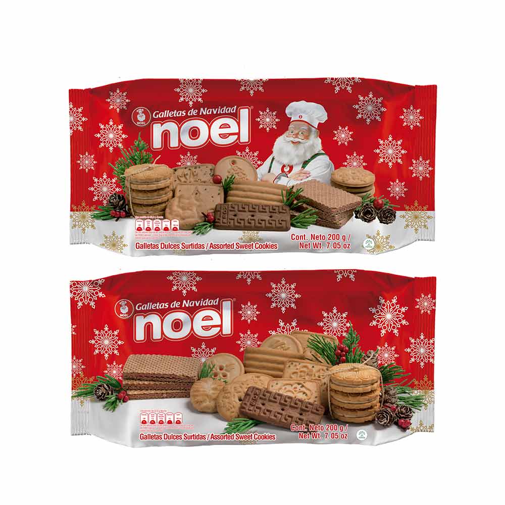 Galletas noel surtidas dulces x200g | Tiendas Metro