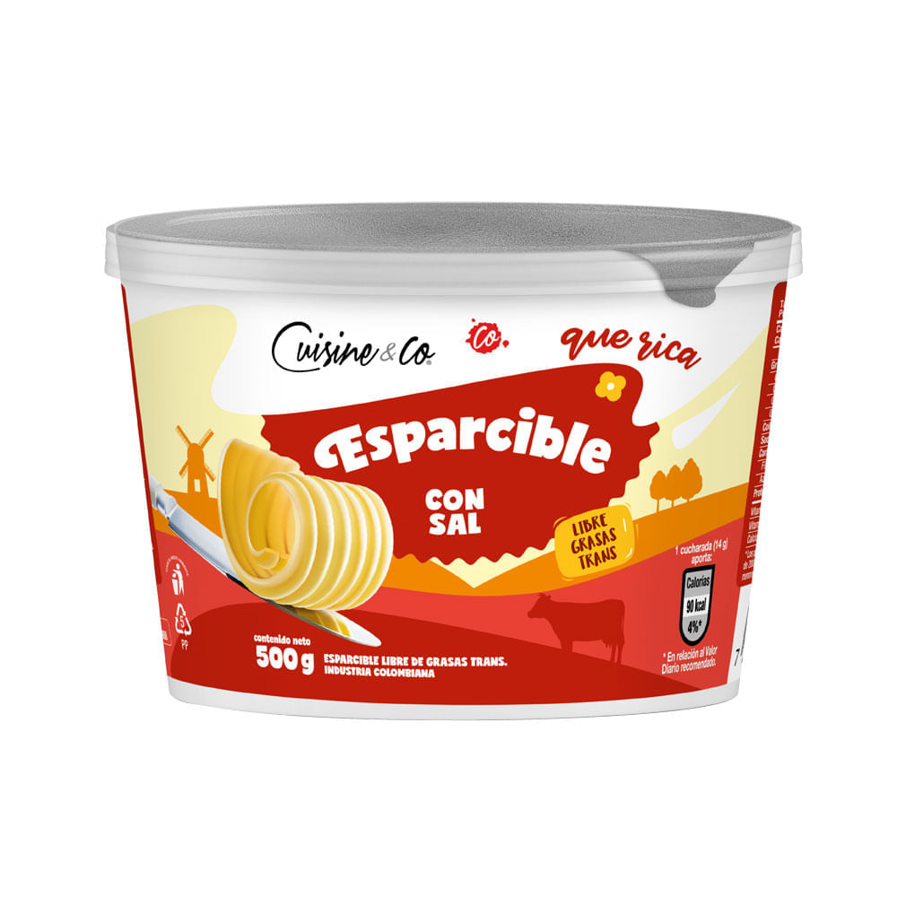 Esparcible Cuisine&Co con sal x500g | Tiendas Jumbo