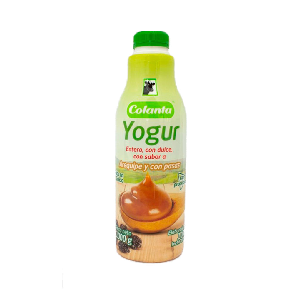 Yogurt Colanta arequipe y pasas botella x1000g - Tiendas Metro