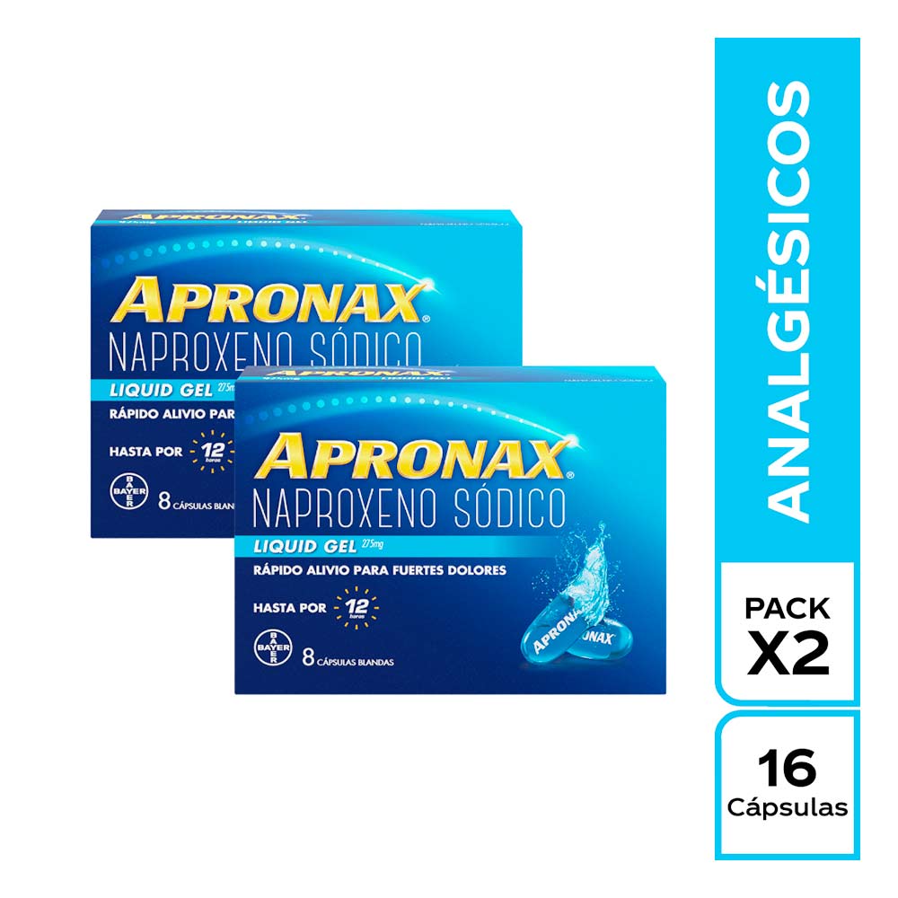 Naproxeno cápsulas líquidas Apronax 275mg x2 - Tiendas Jumbo