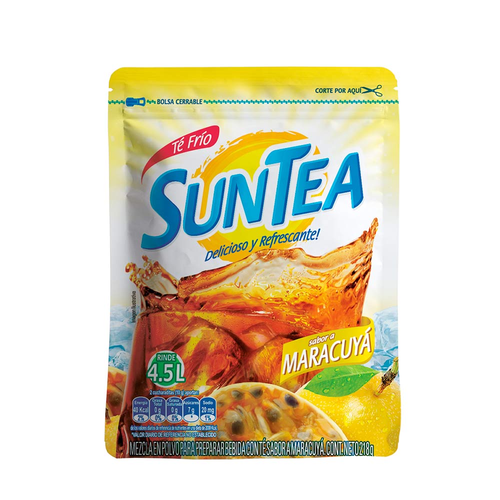 Mezcla Sun Tea de maracuyá x266g rinde 4.5L - Tiendas Metro
