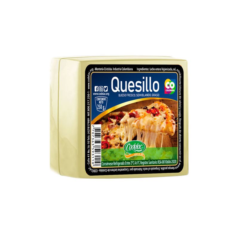 Quesillo Codelac Semiblando Graso Bloque X250g Tiendas Jumbo
