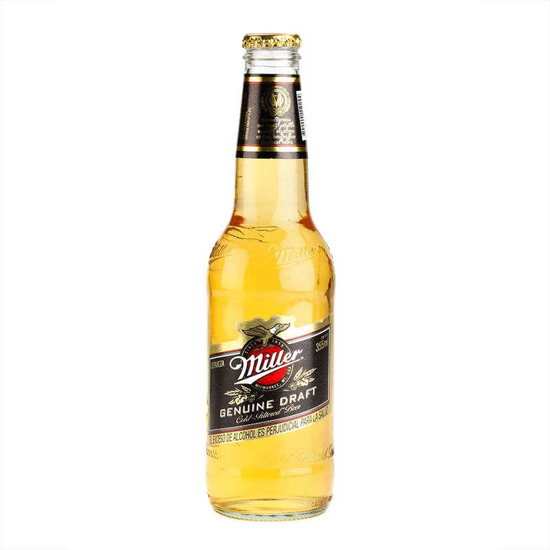 Cerveza Miller Genuine Draft botella x 355 ml - Tiendas Jumbo