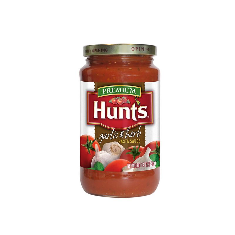 Salsa pasta Premium ajo hierbas Hunts x 397g - Tiendas Metro