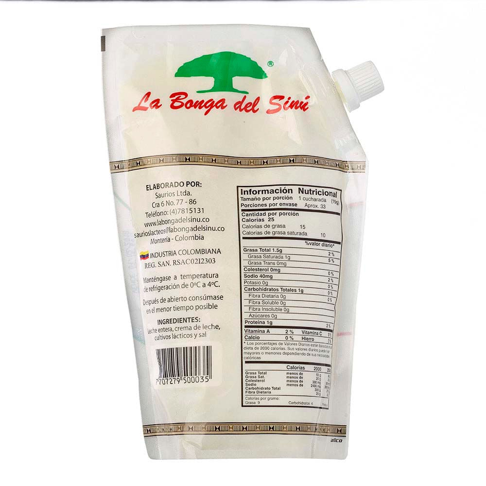 Suero La Bonga Del Sinú Crema Doypack X500g Tiendas Jumbo
