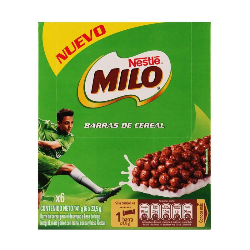 Barra de cereal Milo caja x6und x141g - Tiendas Jumbo