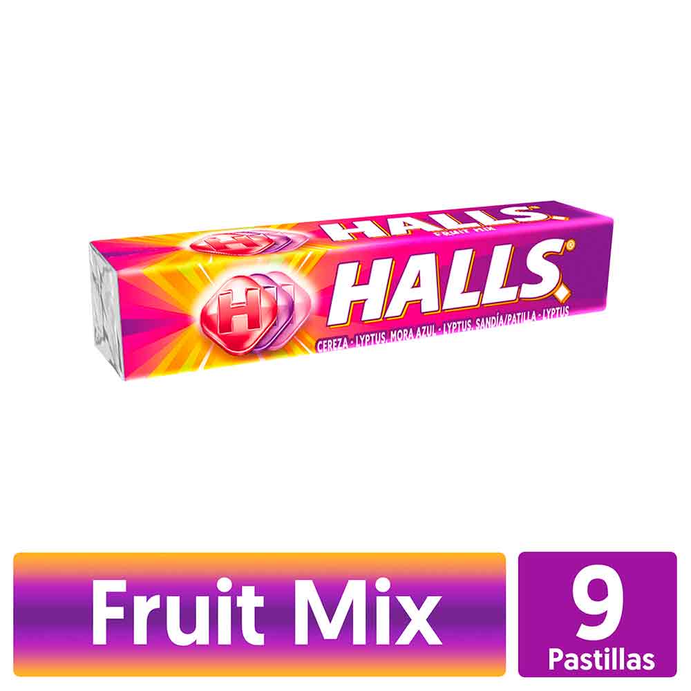 Caramelo Halls barra Fruits mix x9 pastillas - Tiendas Metro
