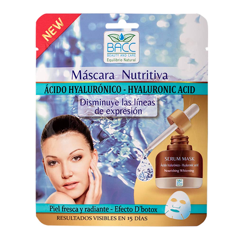 Mascarilla facial Bacc Ácido hialurónico x40g - Tiendas Metro