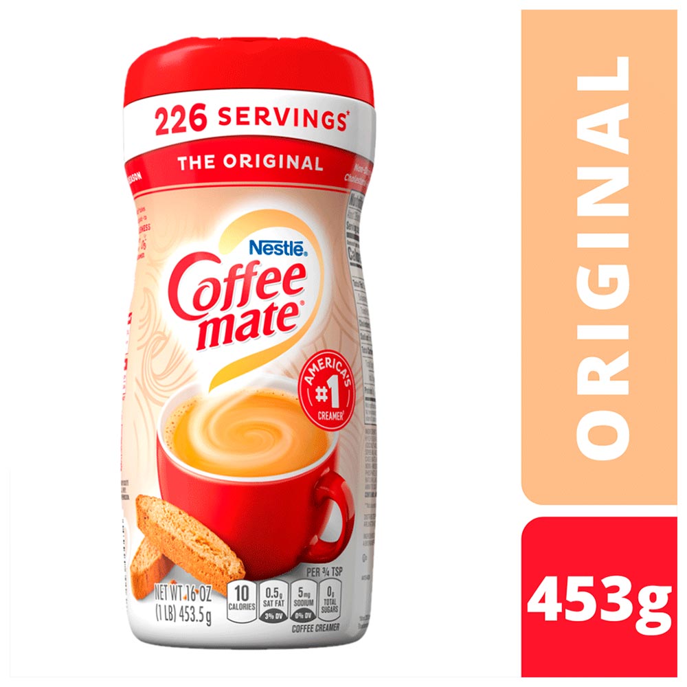 Crema para café en polvo Nescafé Coffee Mate sabor original en tarro x ...