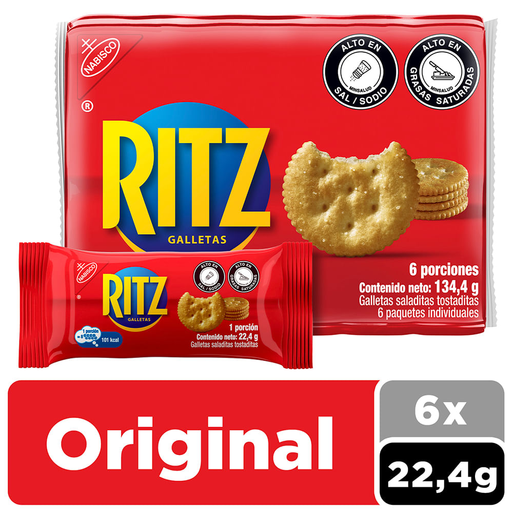 Galletas saladas Ritz Plain x6und x136g | Tiendas Jumbo