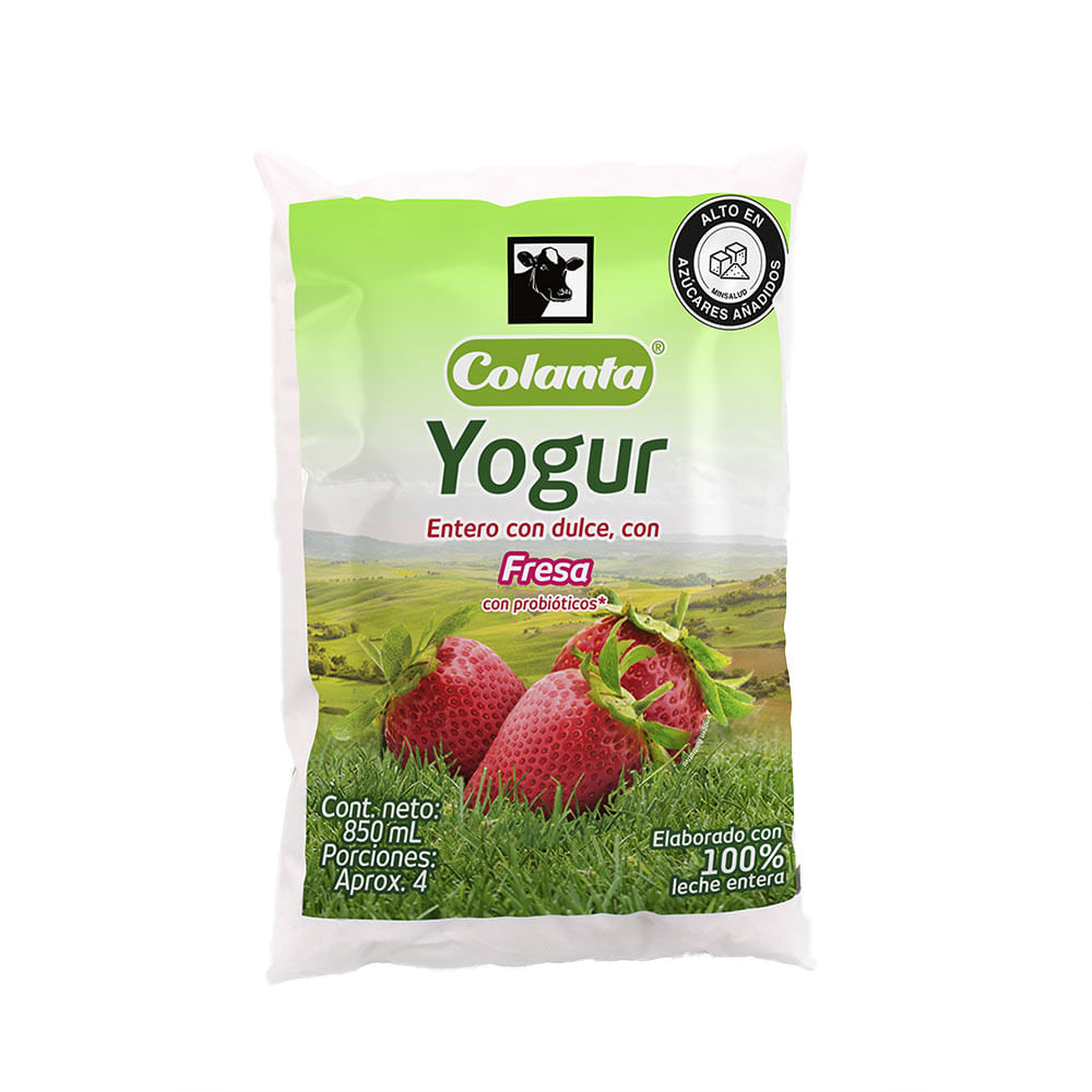 Yogurt Colanta fresa bolsa x850ml - Tiendas Metro