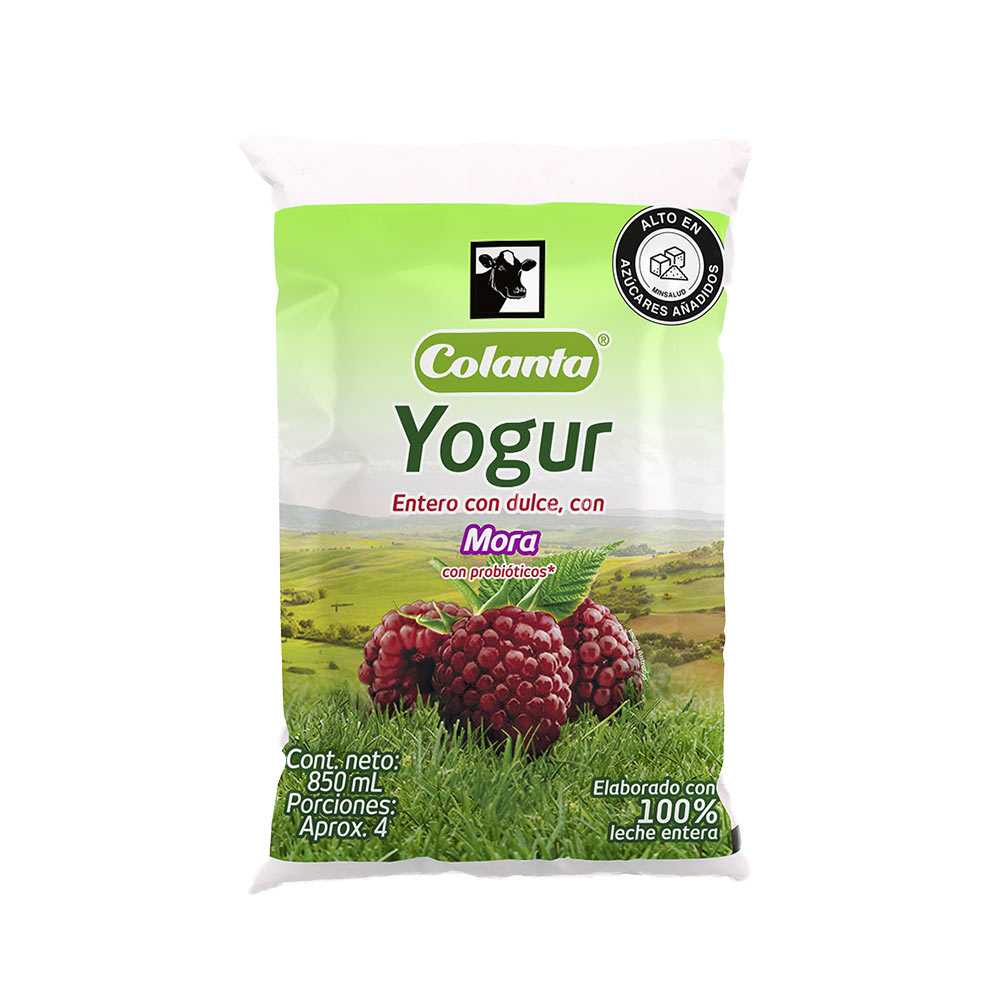 Yogurt Colanta mora bolsa x850ml - Tiendas Jumbo