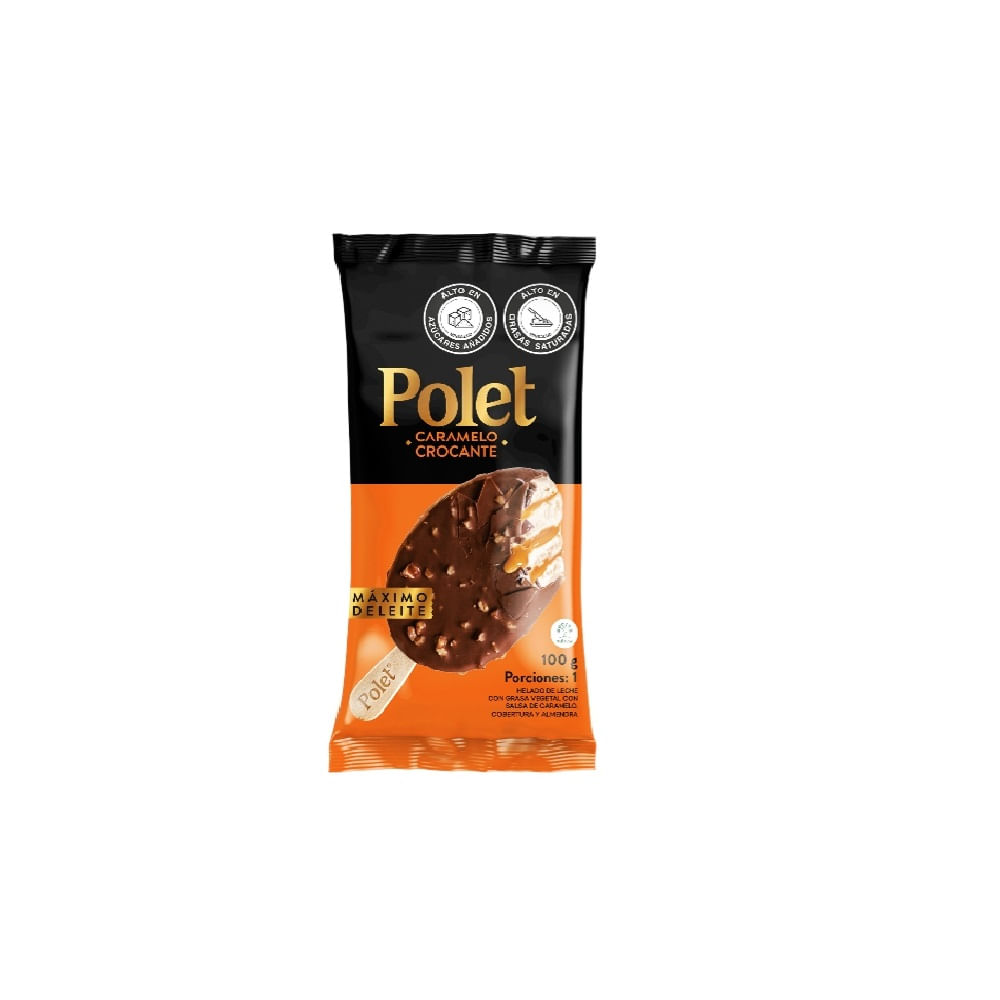 Helado Polet caramelo crocante x100g | Tiendas Metro