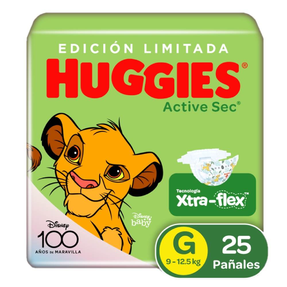 Pañales Huggies active dec 3/G Disney x25und - Tiendas Jumbo