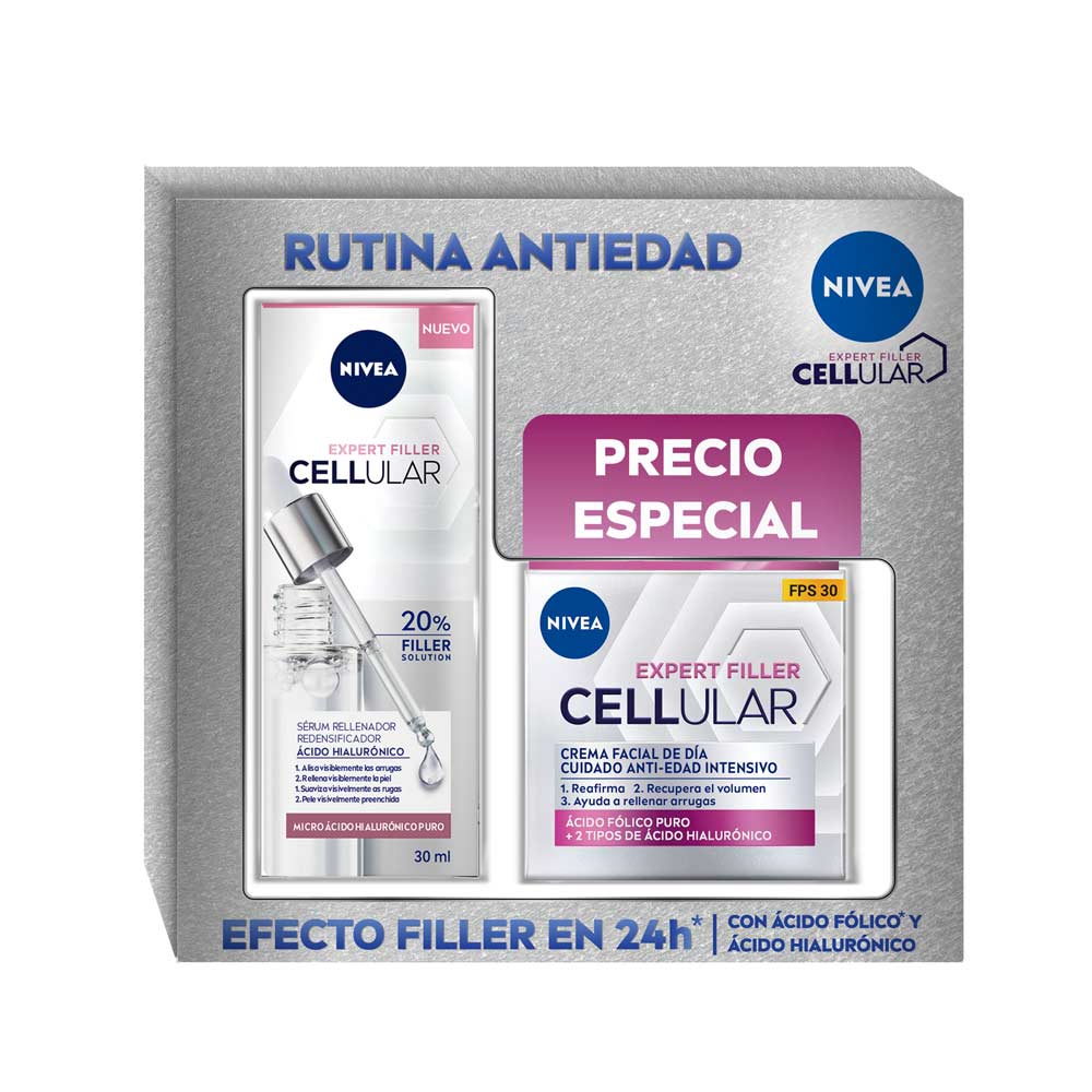 Kit facial Nívea serum x30ml+ Crema facial SPF30 x50ml - Tiendas Jumbo