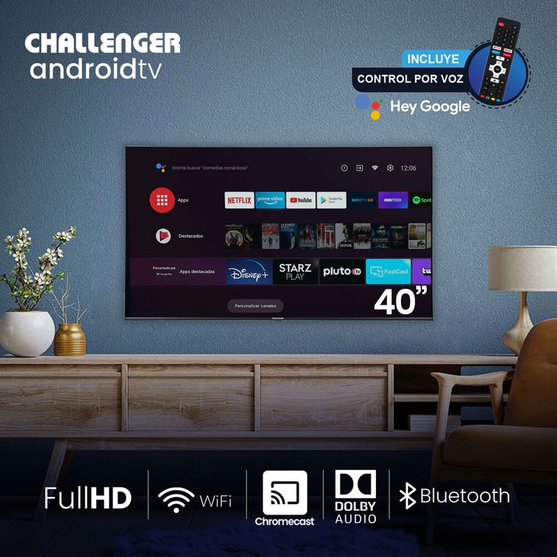 Televisor Challenger 40" LED FHD Smart Tv | Tiendas Metro