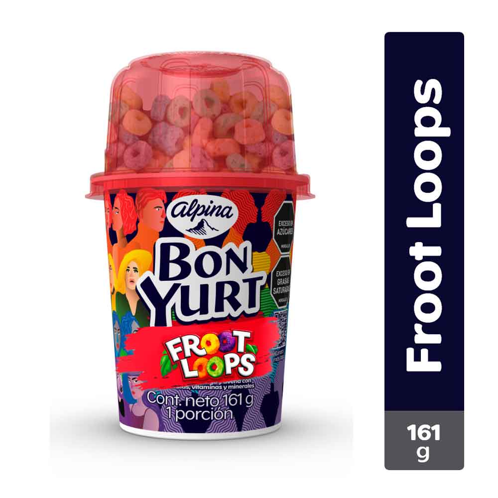 Alimento lácteo Bon Yurt Froot Loops x161g | Tiendas Metro