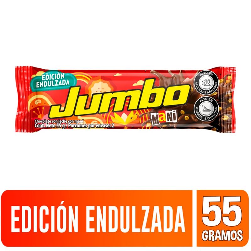 Chocolate Jumbo mani edición endulzada x55g - Tiendas Jumbo Chocolate Jumbo mani edición endulzada x55g - Tiendas Jumbo