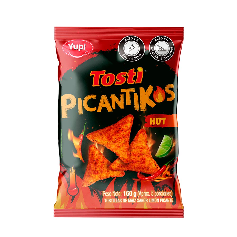 Pasabocas Tosti picantikos hot x160g - Tiendas Metro