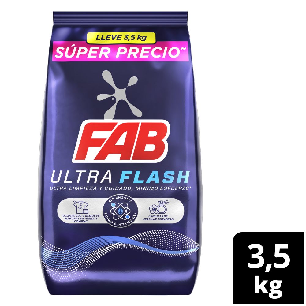 Detergente en polvo Fab ultra x3.5kg - Tiendas Jumbo