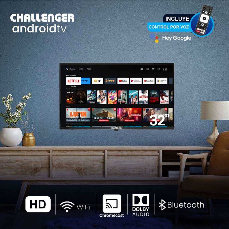 Televisor Challenger 32" LED HD Smart Tv 32LO69 - Tiendas Metro